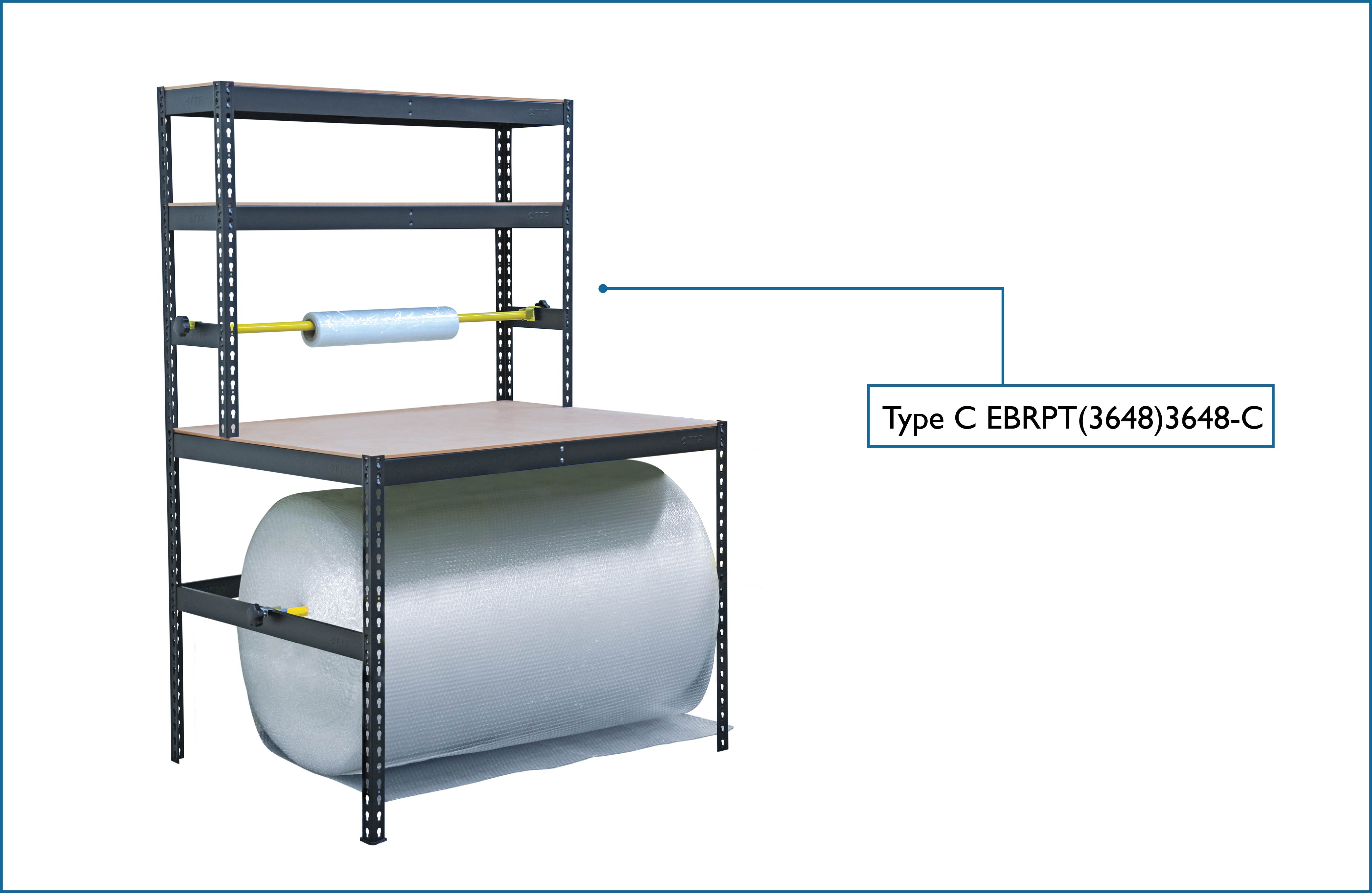 E-Boltless Rack Packing Table | Light Duty Racking | Boltless Wrapping Table | TTF Group
